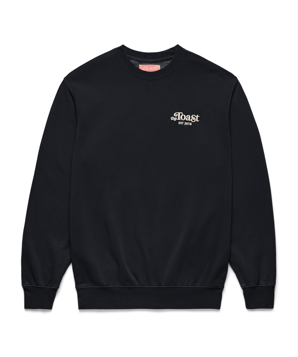 Logo Crewneck Black – The Toast Podcast