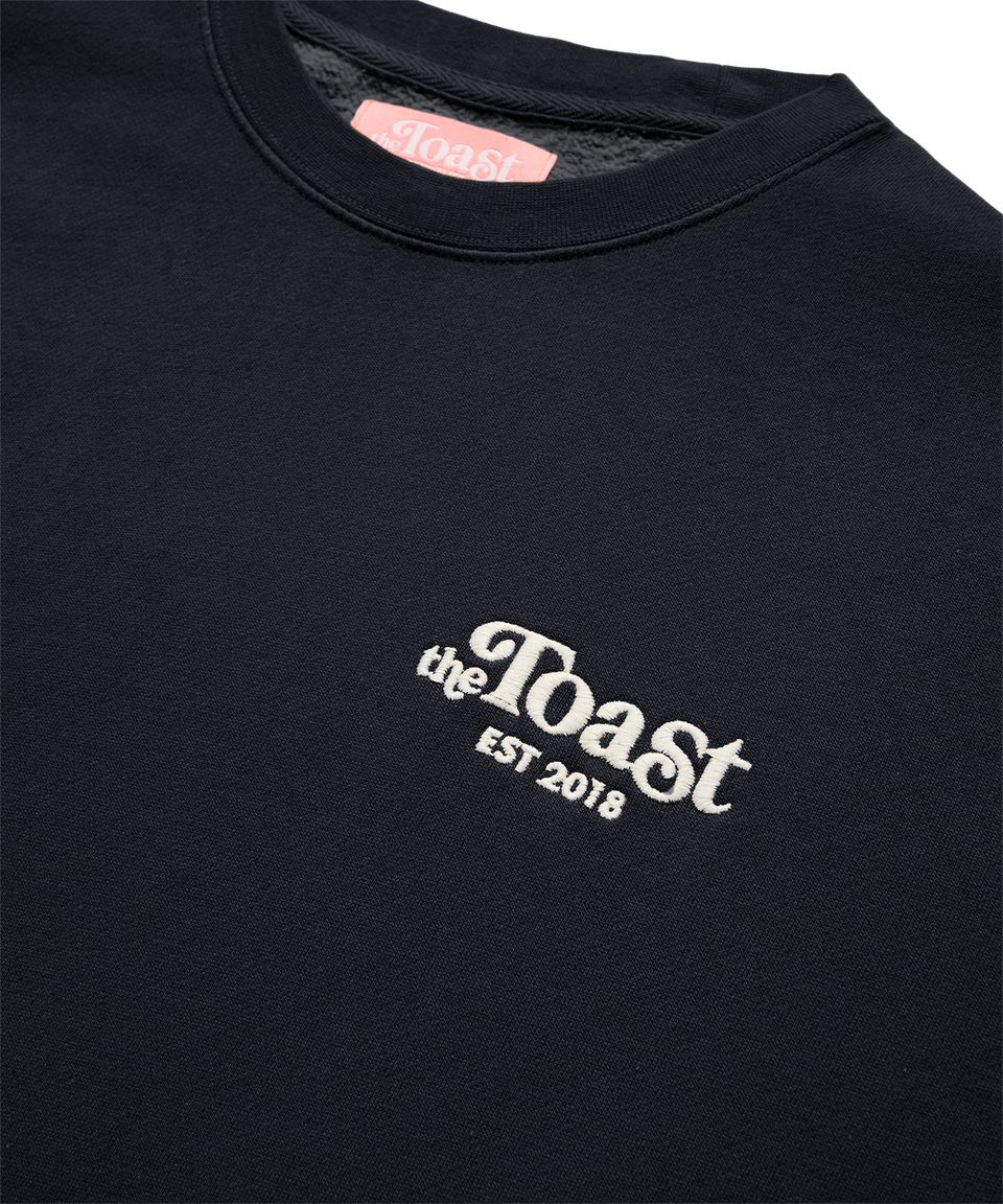 Logo Crewneck Black – The Toast Podcast